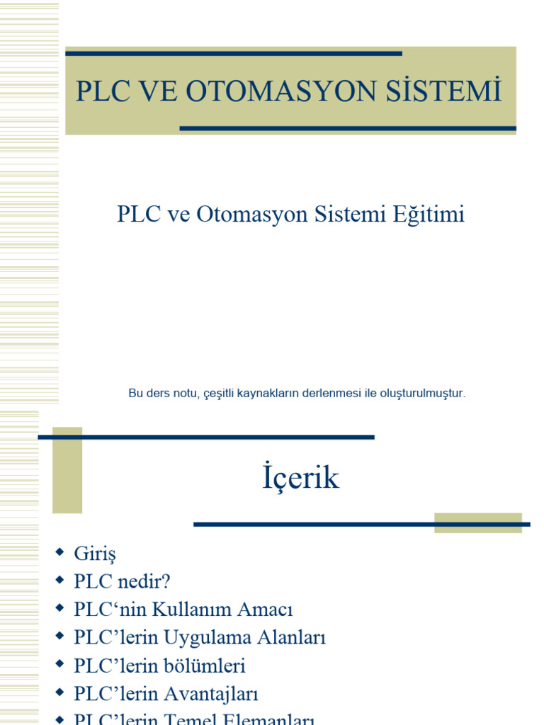 Ders 7 - PLC | PDF