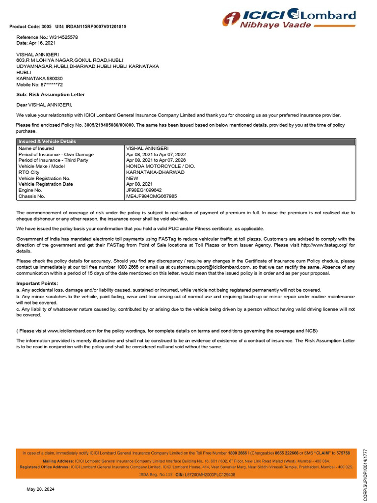 S MUq 7 G G3 CAUp 1716186821759 | PDF | Insurance | Pro Rata