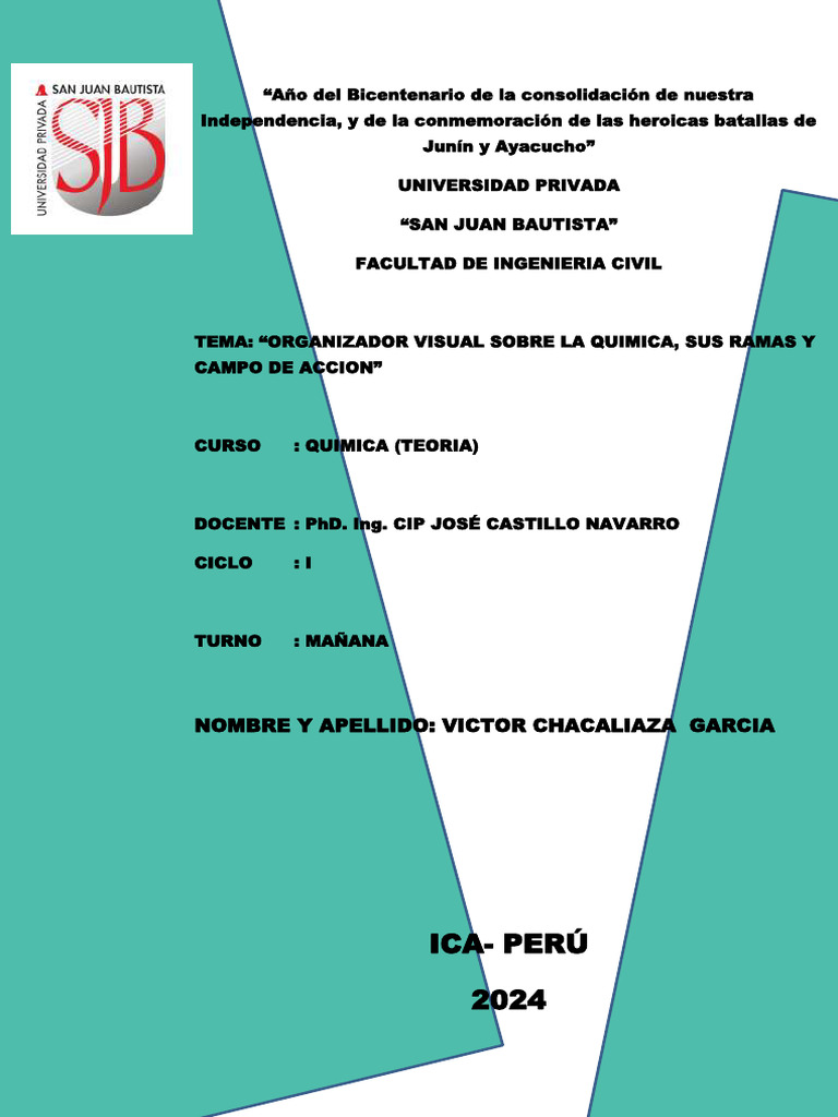 Organizador Visual de Química y Sus Ramas | PDF | Química | Compuestos ...