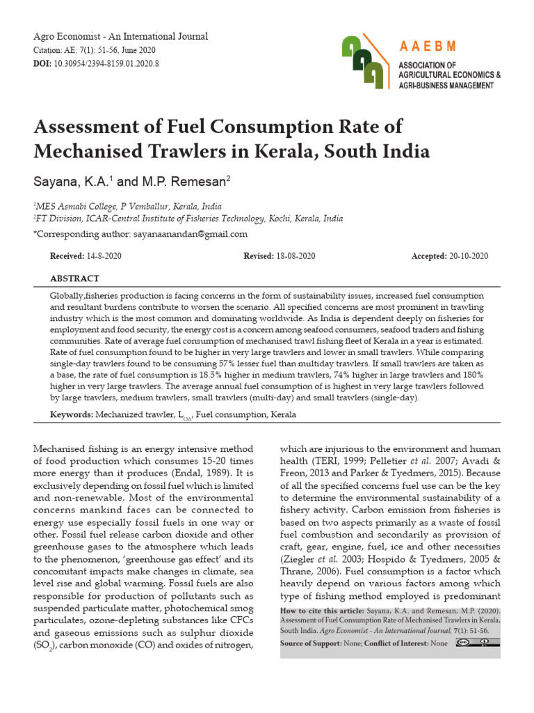 Assessment of Fuel Consumption Rate | PDF | Greenhouse Gas | Fossil Fuels
