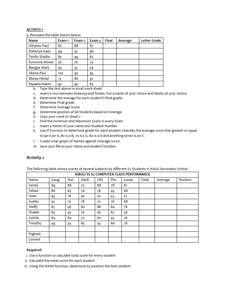 BED - EXT Excel Numbers To Try | PDF