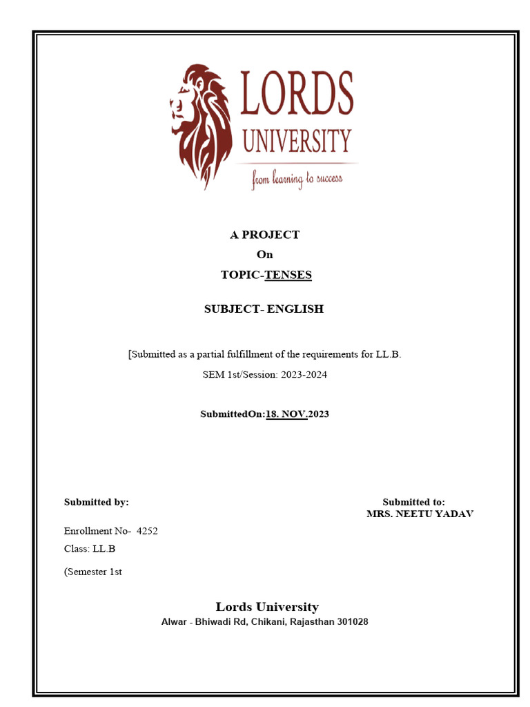 Project Format | PDF