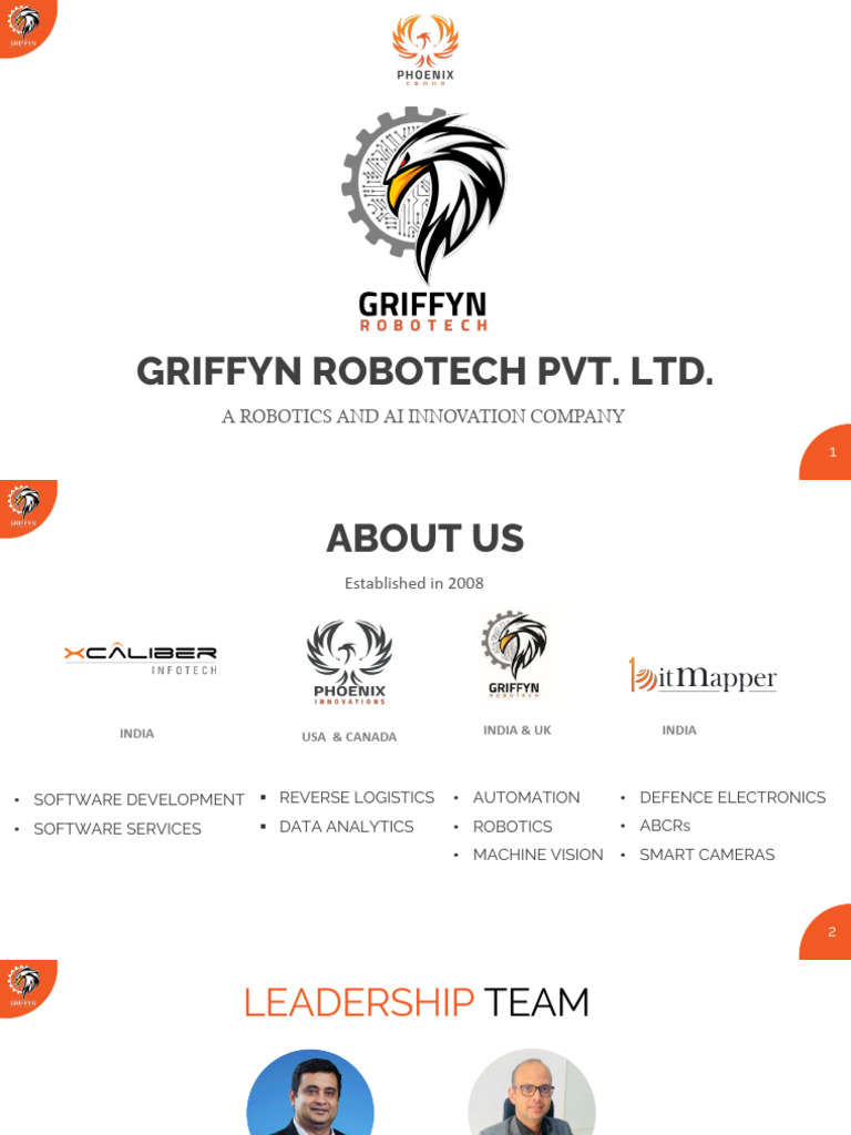 Griffyn Robotech - Company Profile | PDF | Automation | Computing Griffyn Robotech - Company Profile | PDF | Automation | Computing