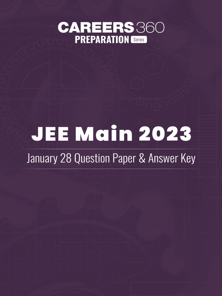 JEE Main 2023 January Question Paper | PDF | Multiple Choice ...