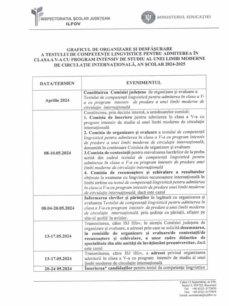 Grafic Admitere Intensiv V 2024 | PDF