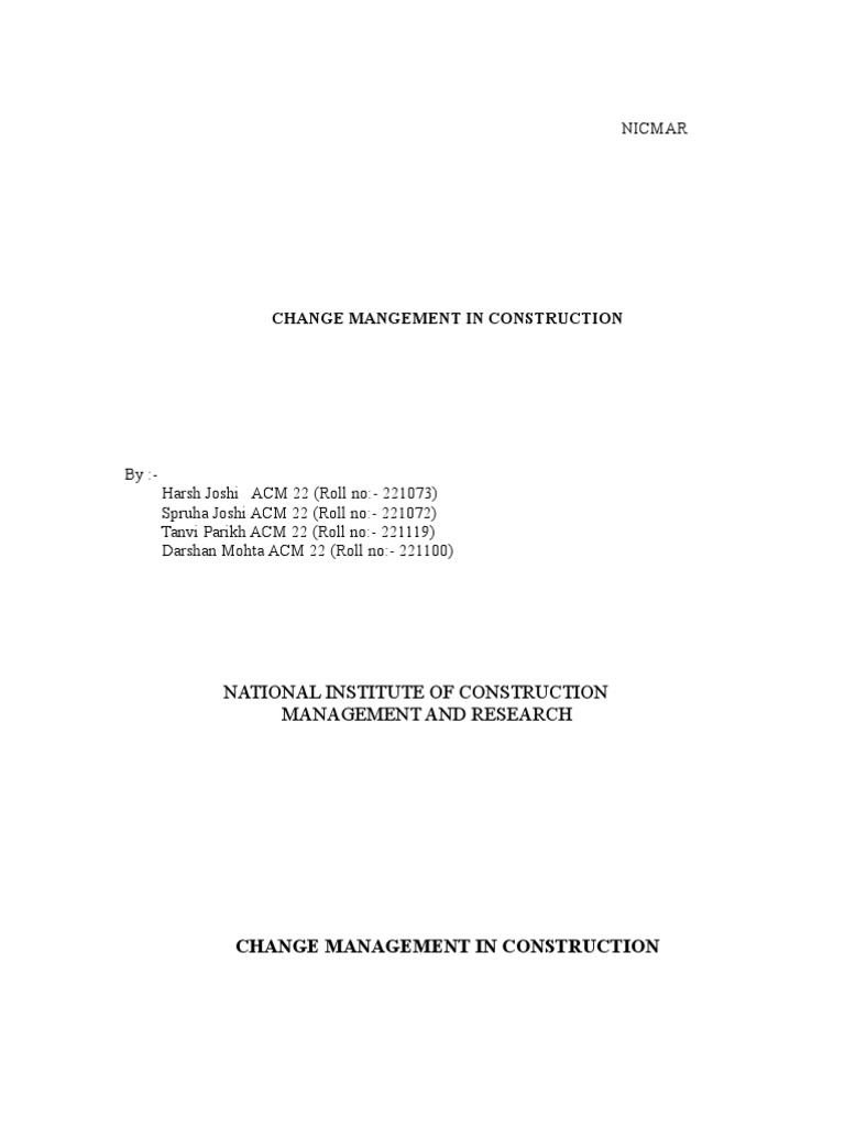 Change Management REPORT | PDF | Change Management | Software Development