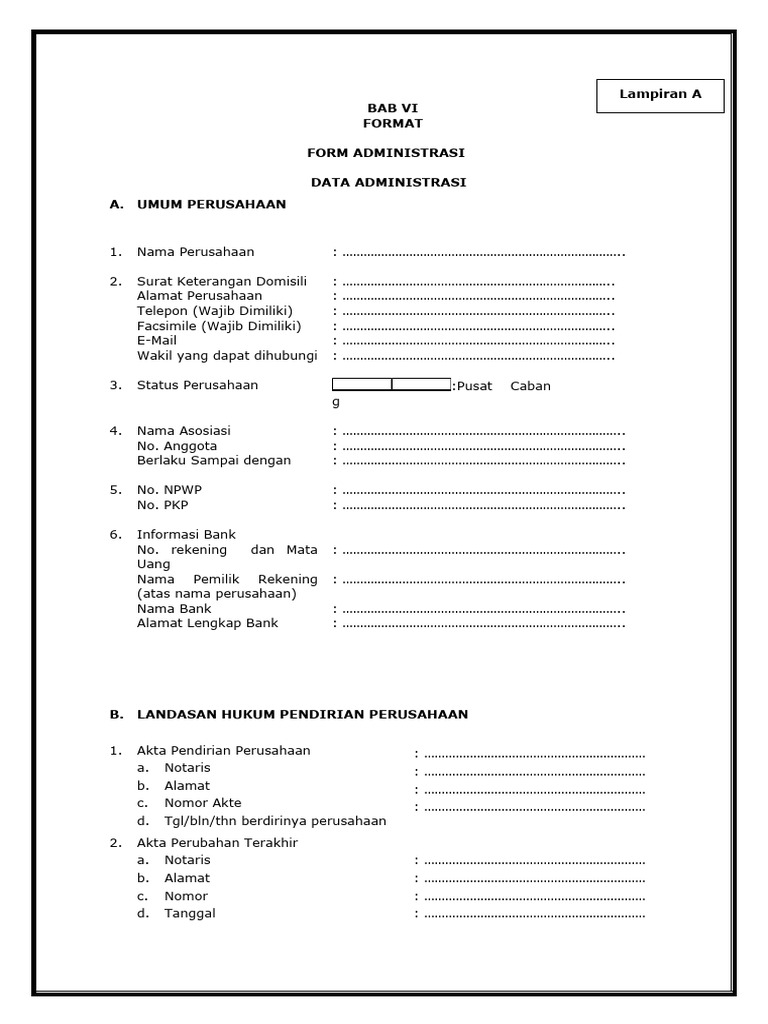 BAB VI Format Administrasi | PDF