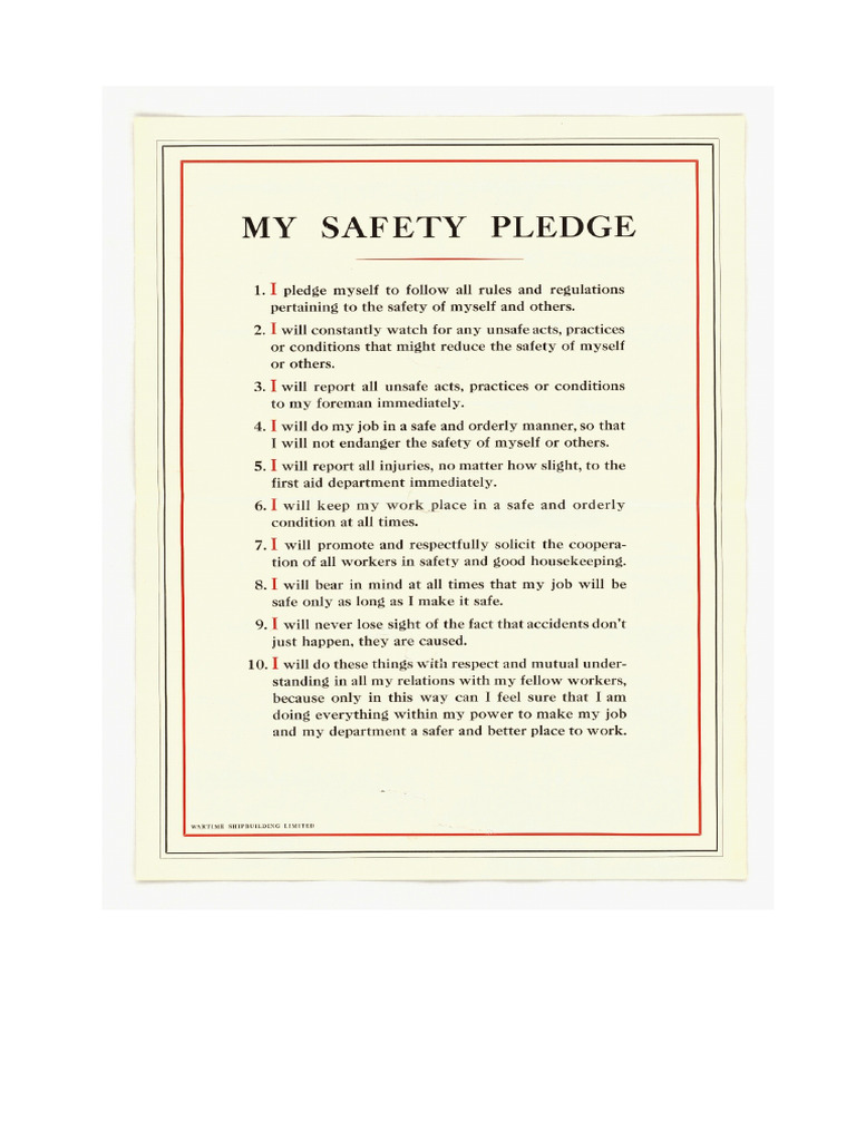 Safety Pledge | PDF