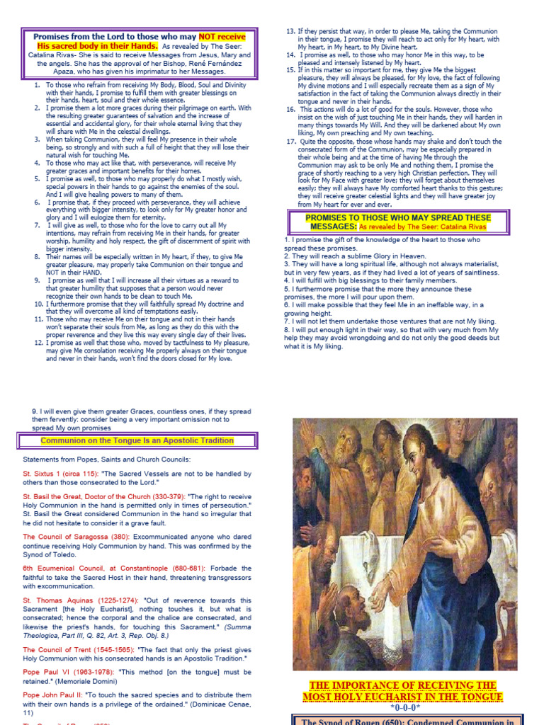 Communion in The Tongue | PDF | Eucharist | Christian Denominational Families