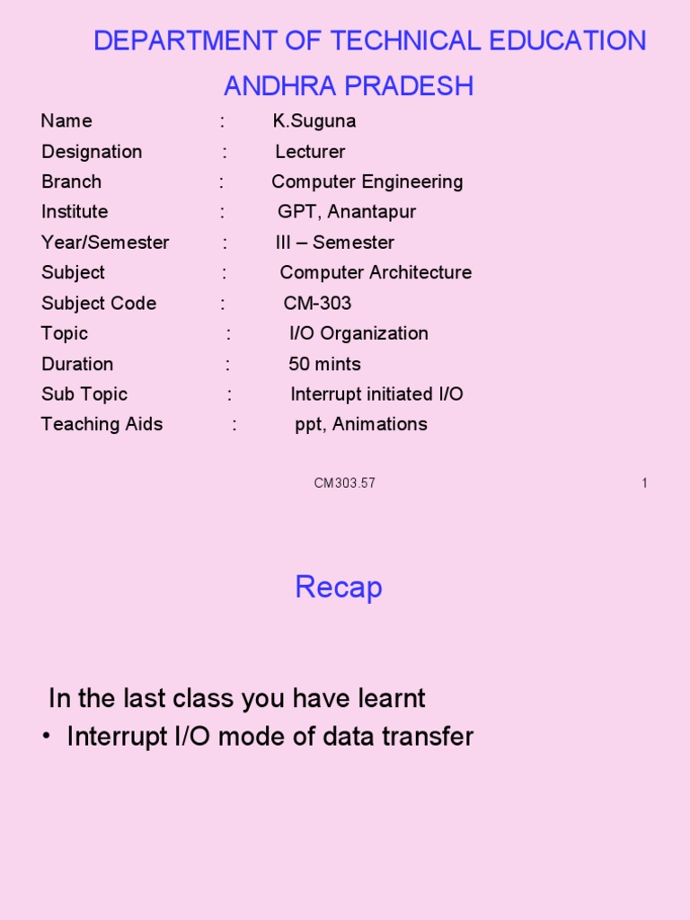 CM303 | PDF | Input/Output | Electrical Engineering