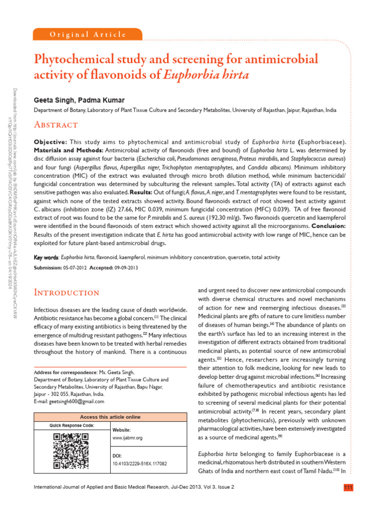 Phytochemical Study and Screening For.8 | PDF | Thin Layer Chromatography | Antimicrobial