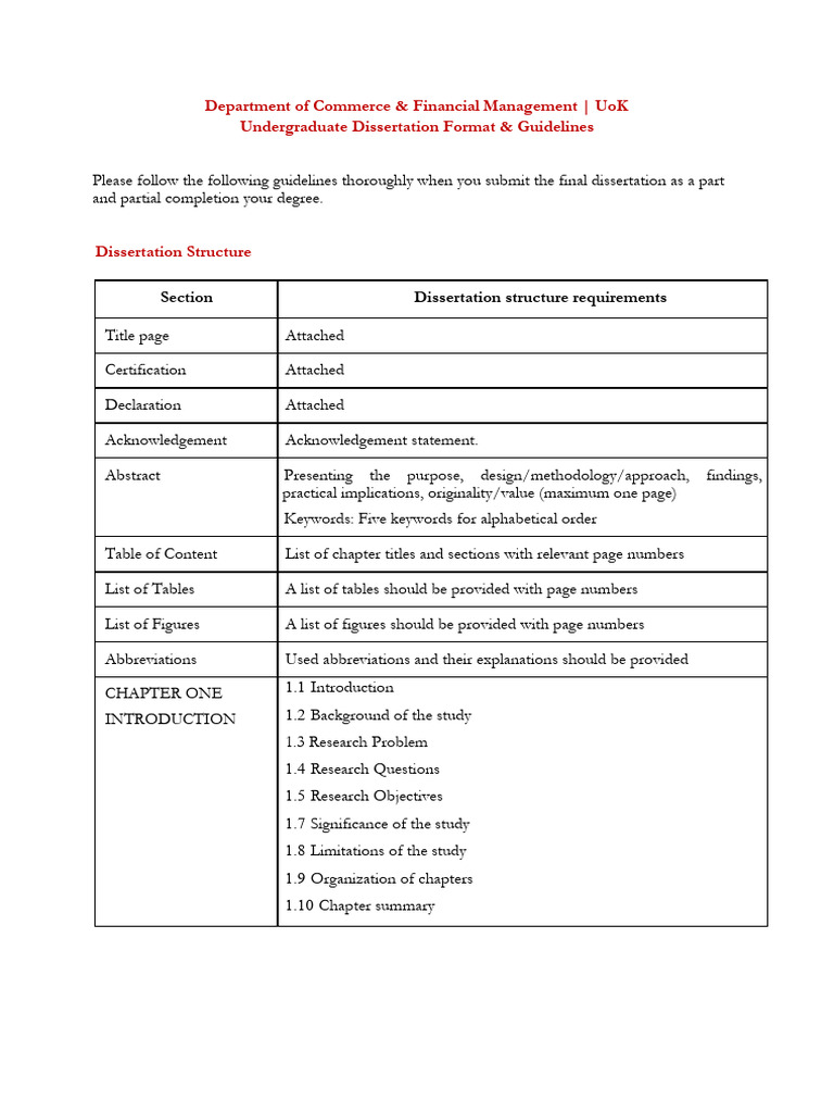 Dissertation Structure | PDF | Methodology | Data Analysis