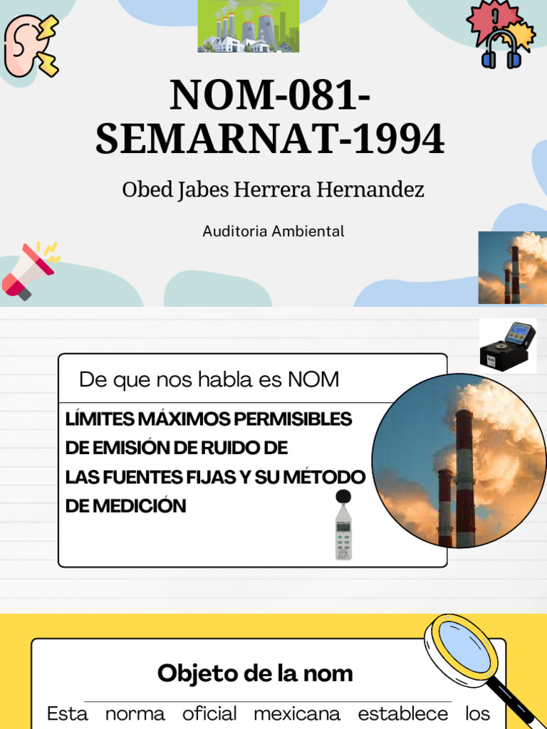 Nom 081 Semarnat 1994 | PDF | ruido | Micrófono