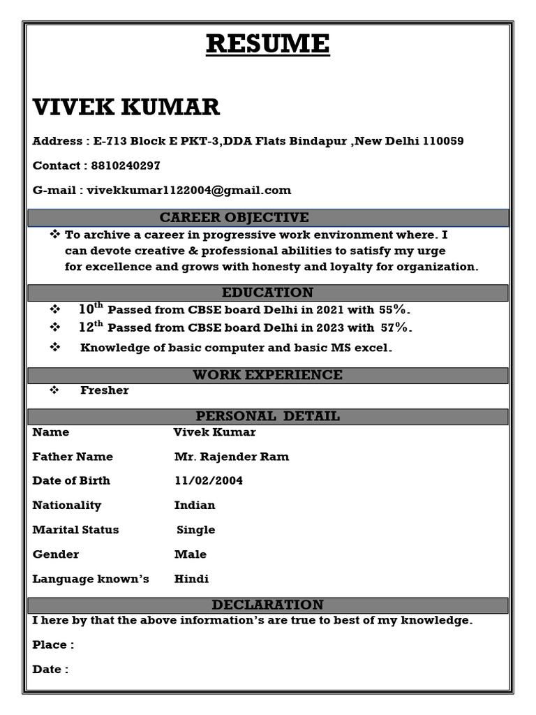 Vivek | PDF | Career & Growth