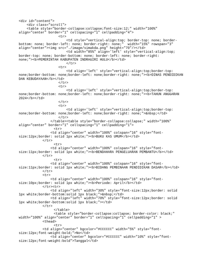 BKU_April | PDF | Indonesia