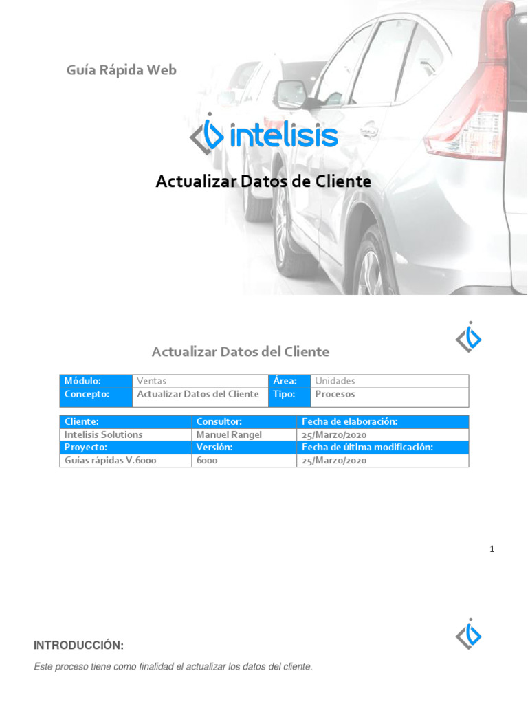 Actualiza Datos Cliente en Intelisis | PDF | Informática