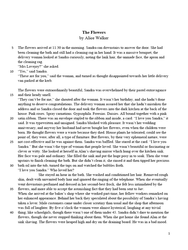 The Flowers | PDF | Shaving