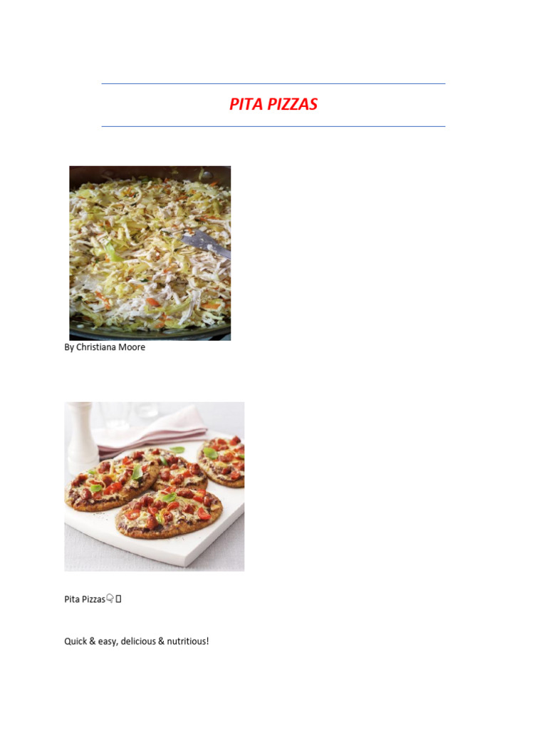 Pita Pizzas | PDF