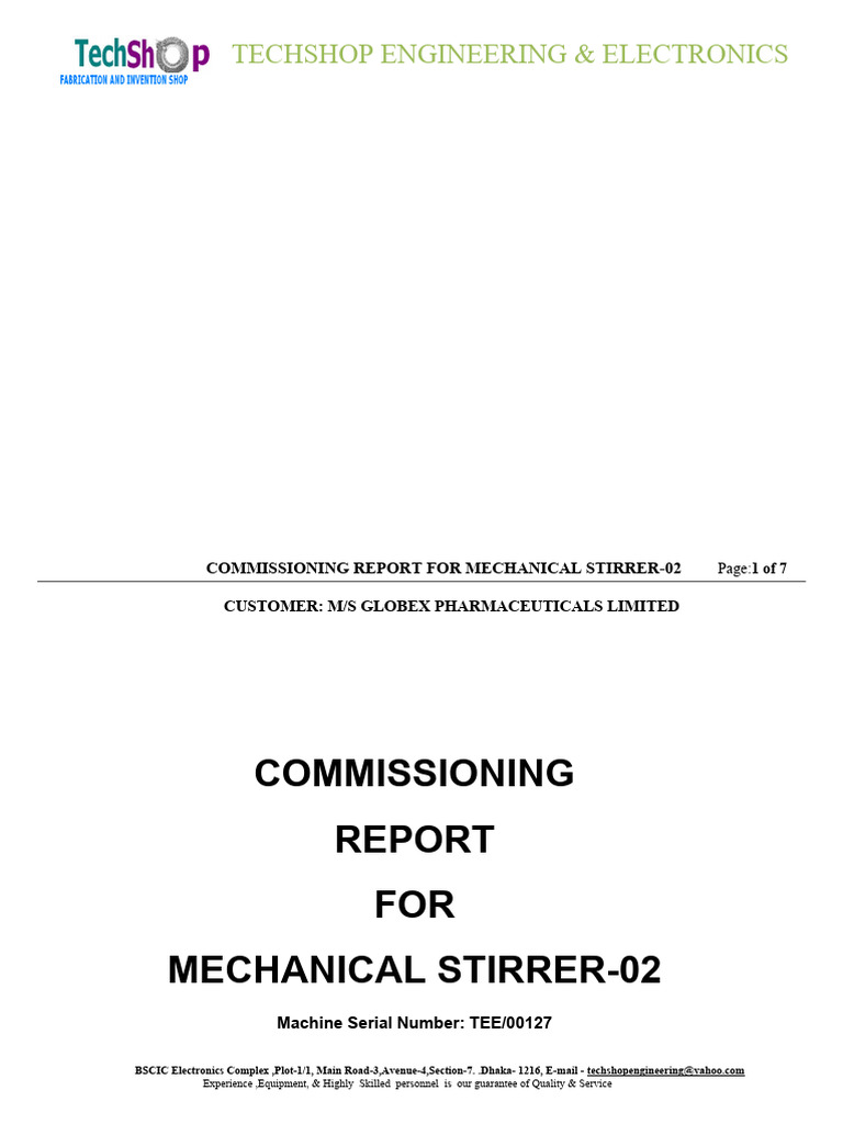 Commissioning Report (MS-02) | Download Free PDF | Engineering