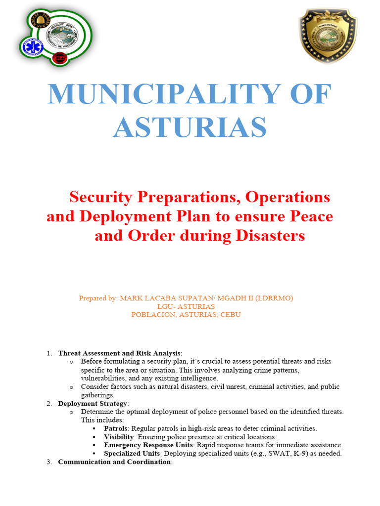 PNP DEPLOYMENT PLAN | Download Free PDF | Incident Command System | Police