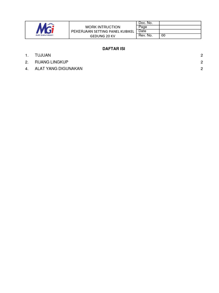 Prosedur Setting Panel Kubikel 20 kV | PDF | Teknologi & Rekayasa
