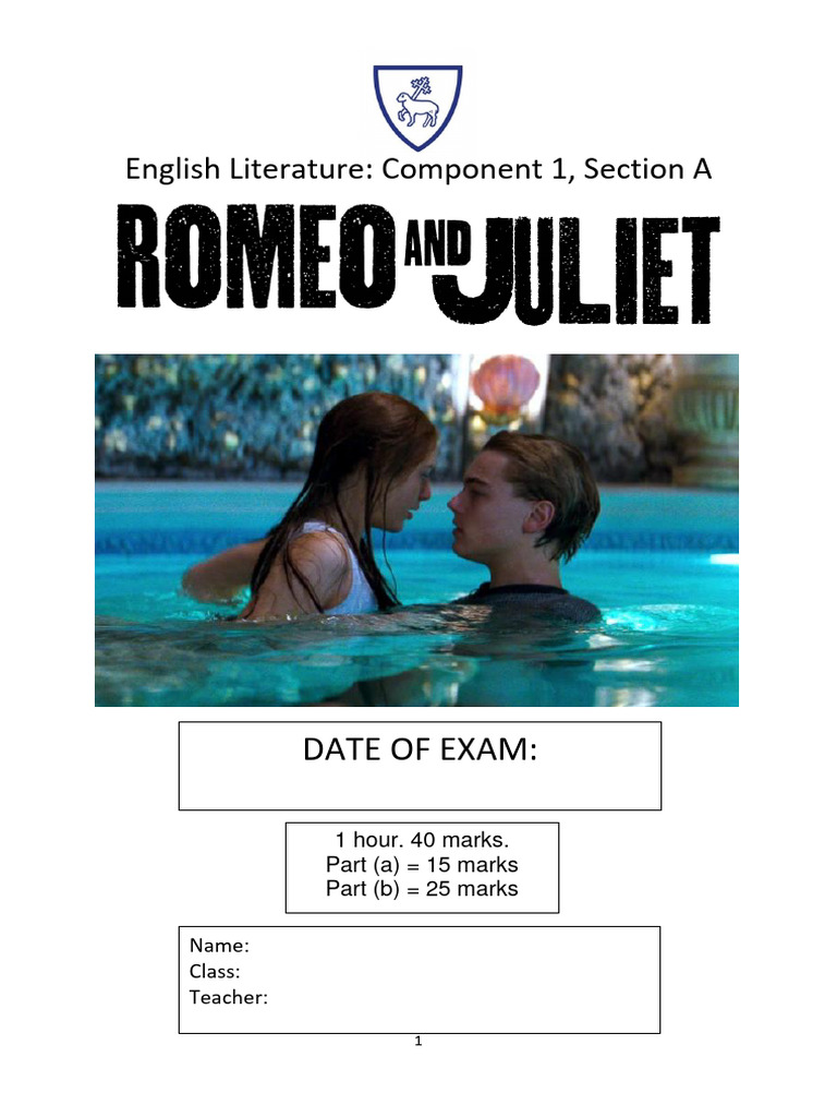 Romeo and Juliet Act Summaries Guide | PDF | Characters In Romeo And ...