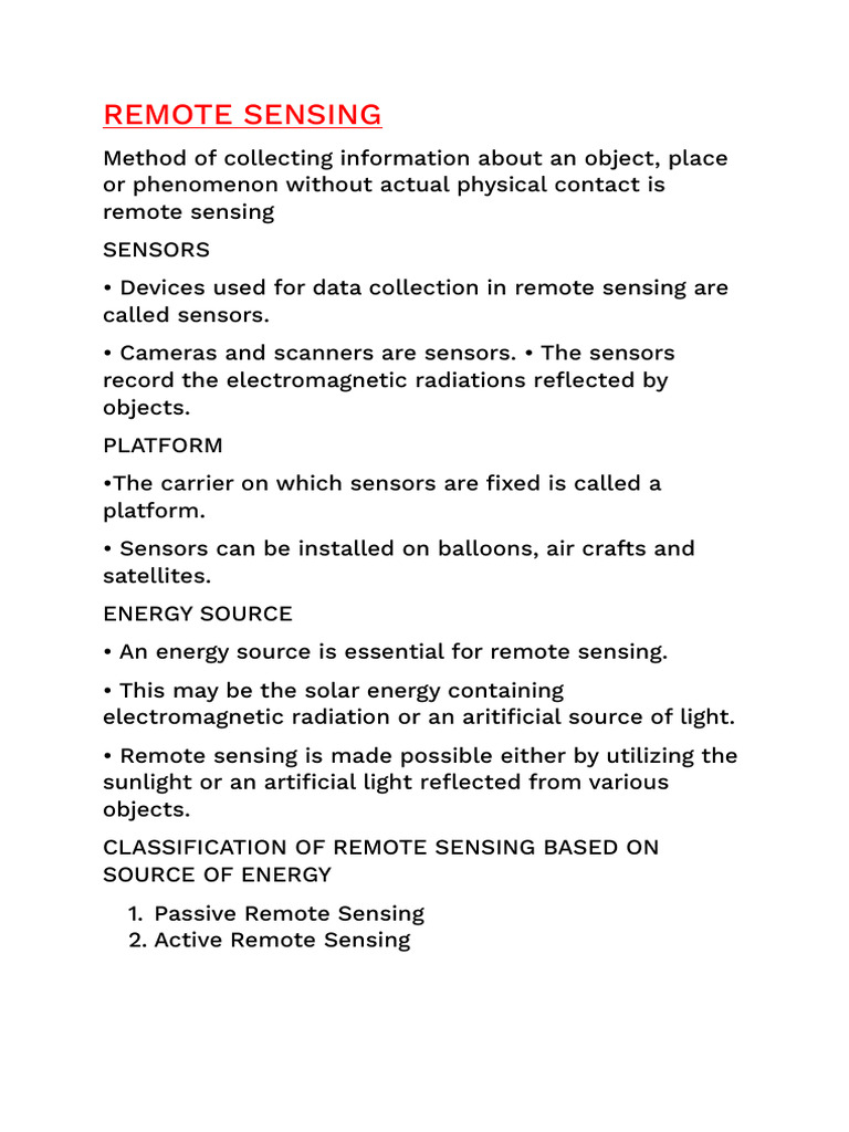 Remote Sensing | PDF | Remote Sensing | Geographic Information System