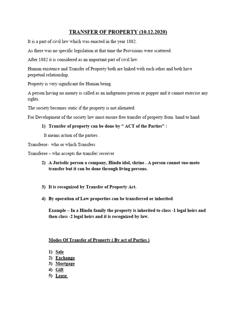 TP Notes | PDF | Lease | Mortgage Law