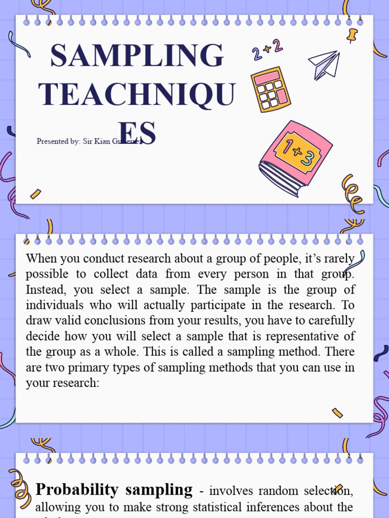 Sample Sampling | PDF | Sampling (Statistics) | Quantitative Research
