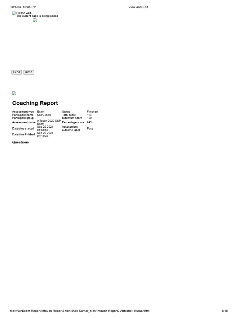 InTouch Exam Report Summary | PDF | Function (Mathematics) | Public Key ...