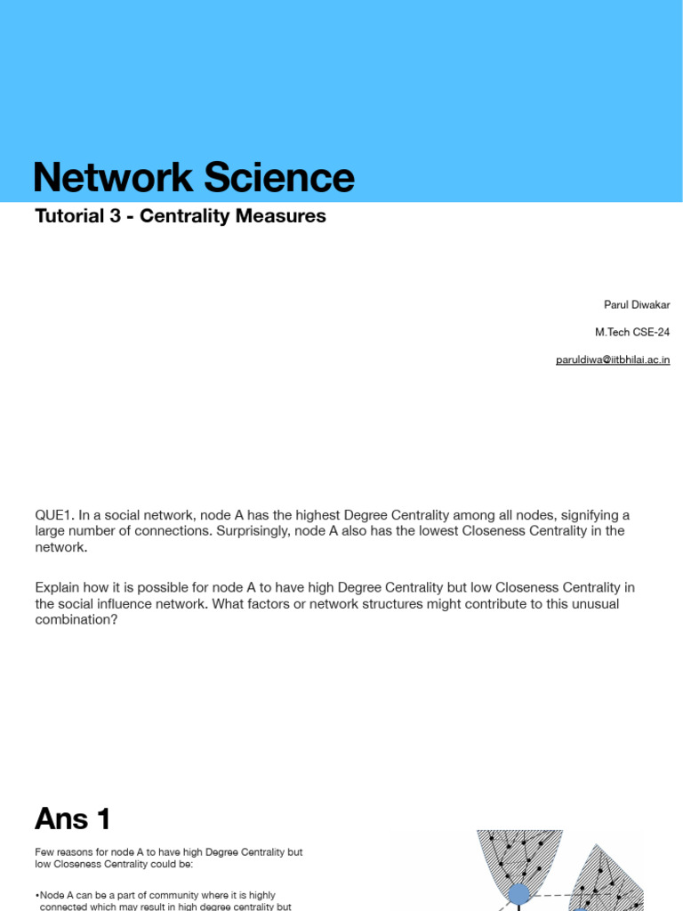 Network Science Tutorial 3 | PDF | Computer Science | Theoretical Computer Science