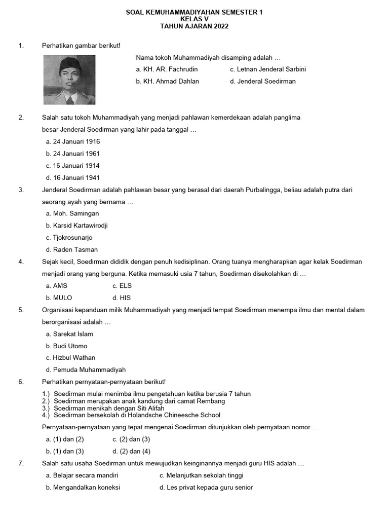 PAT Kelas 5 Sem. 2 2022 | PDF