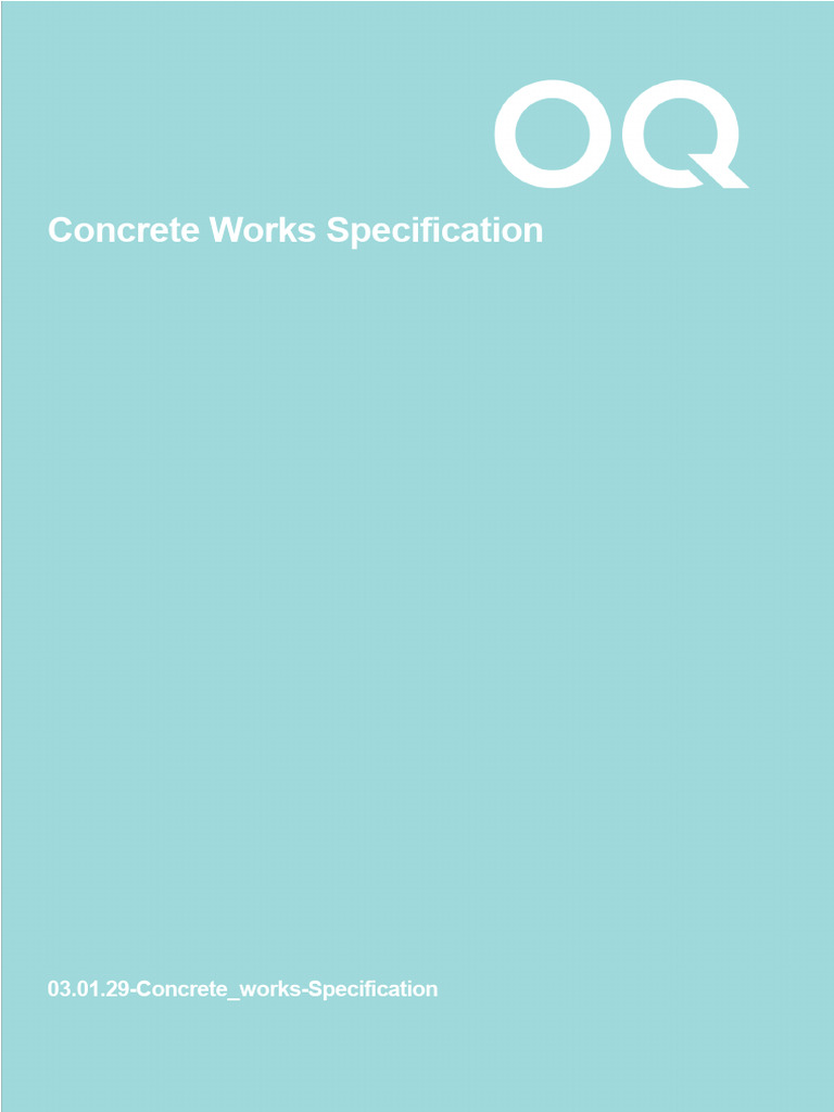03 01 29-Concrete - Works-Specification | PDF | Concrete ...