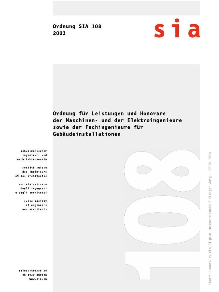 SIA 108 (2003) | PDF