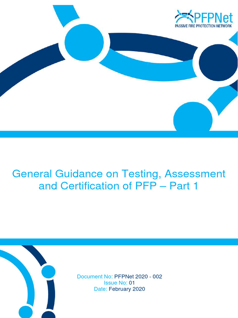 General Guidance For Testing, Assessment & Certification of PFP-Part 1 ...