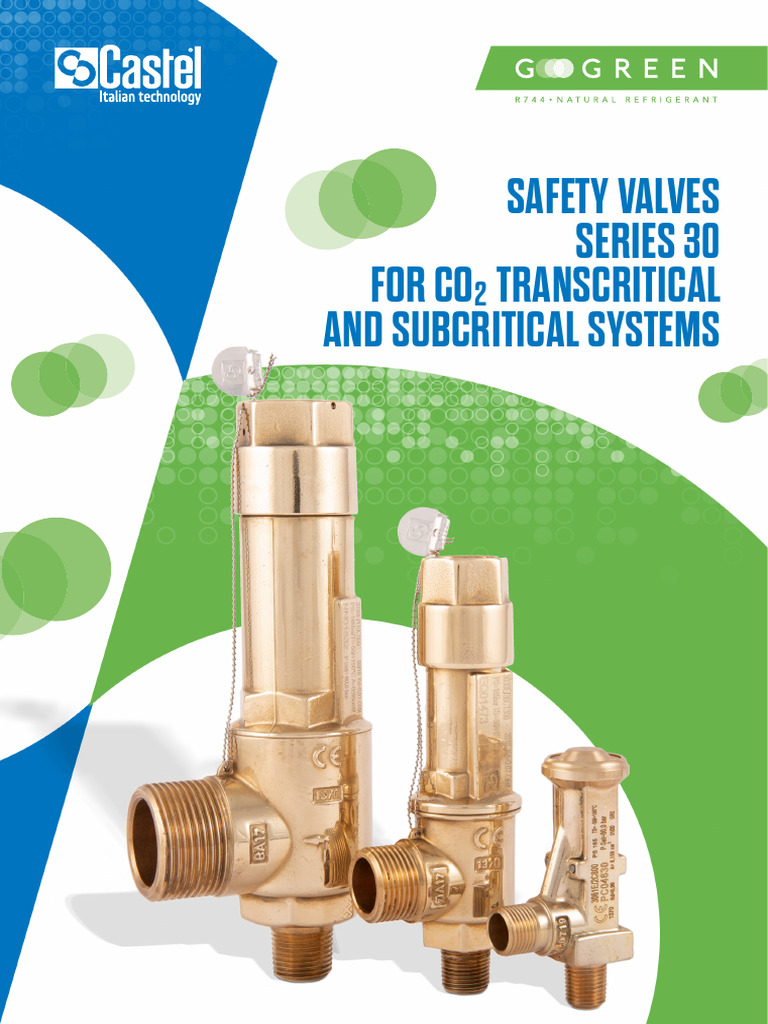 Castel CO2 Safety Valves Series 30 | PDF | Valve | Mechanical Engineering