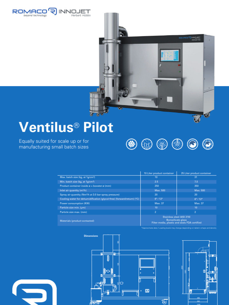 Romaco Innojet - Ventilus Pilot | PDF | Tablet (Pharmacy) | Secondary ...