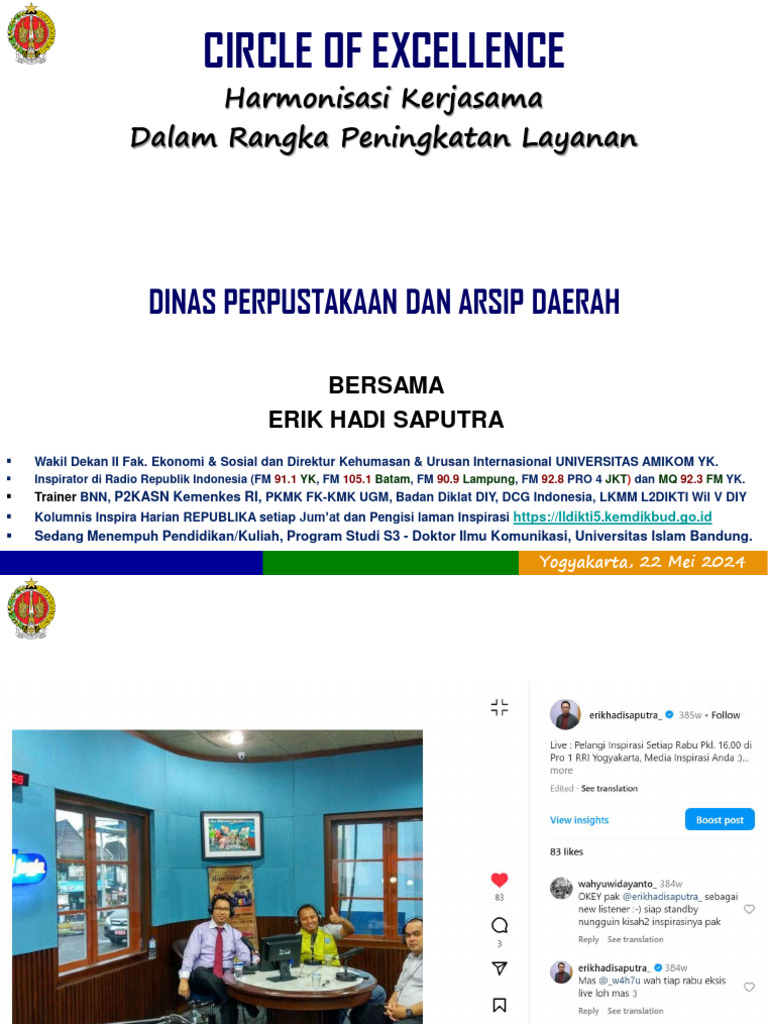 Erik - CoE Harmonisasi Pelayanan - Dinas Perpus Dan Arsip DIY - 22 Mei ...