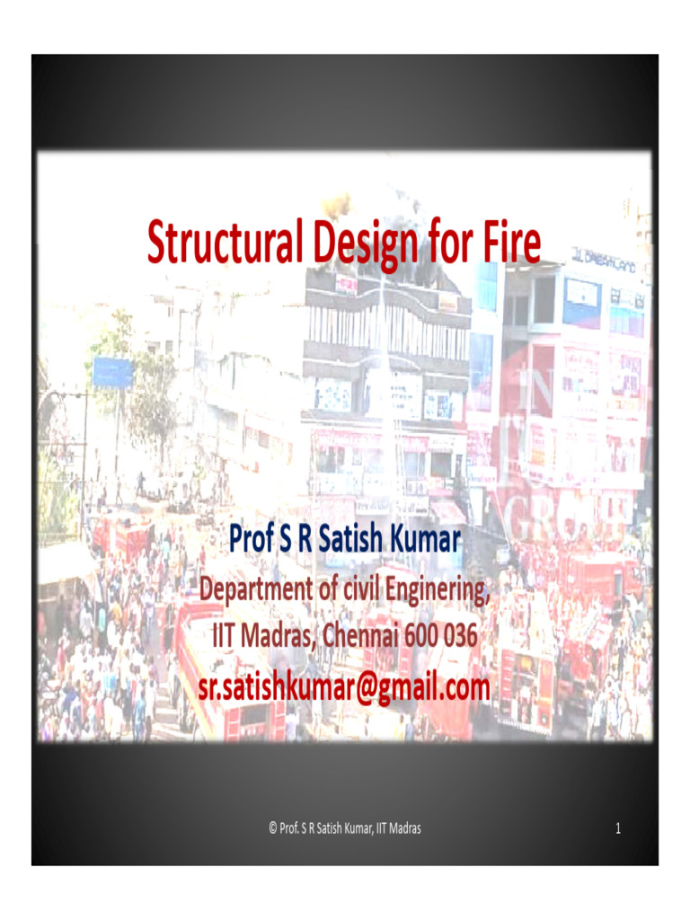 Structural Design For Fire by Prof S R Satish Kumar (IITM) | PDF ...