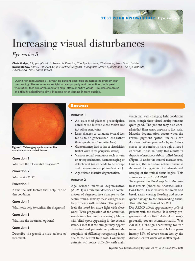 ARMD | PDF | Clinical Medicine | Medical Specialties