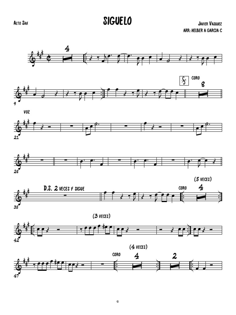 SIGUELO - Alto Sax | PDF