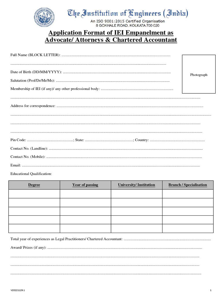 IEI Advocate & Accountant Application | PDF | Cheque | Justice