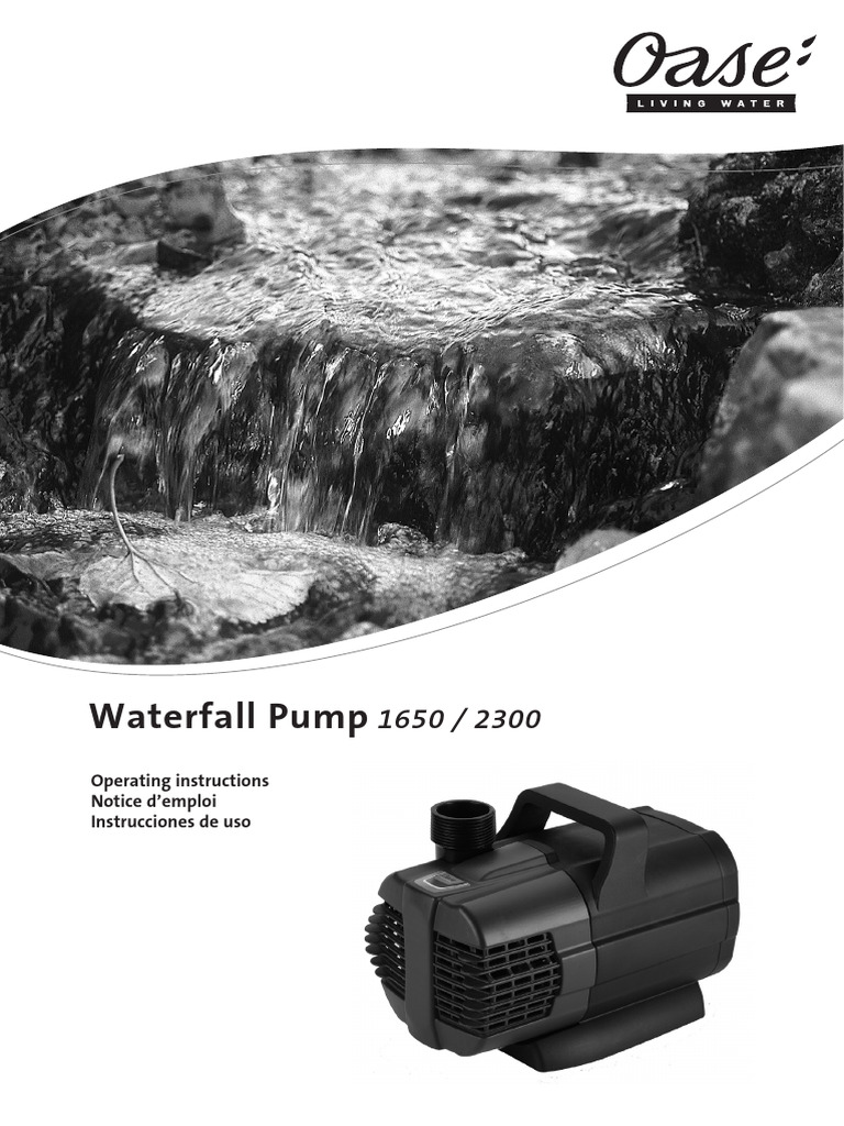 Waterfall Pump 1650/2300 Operating Guide | PDF | Ac Power Plugs And ...