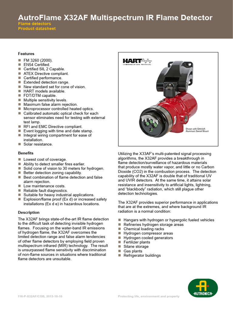 Autronica Flame Detector | PDF | Electrical Engineering