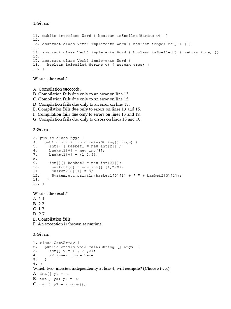 Java Compilation and Runtime Errors Explained | PDF | Programming ...