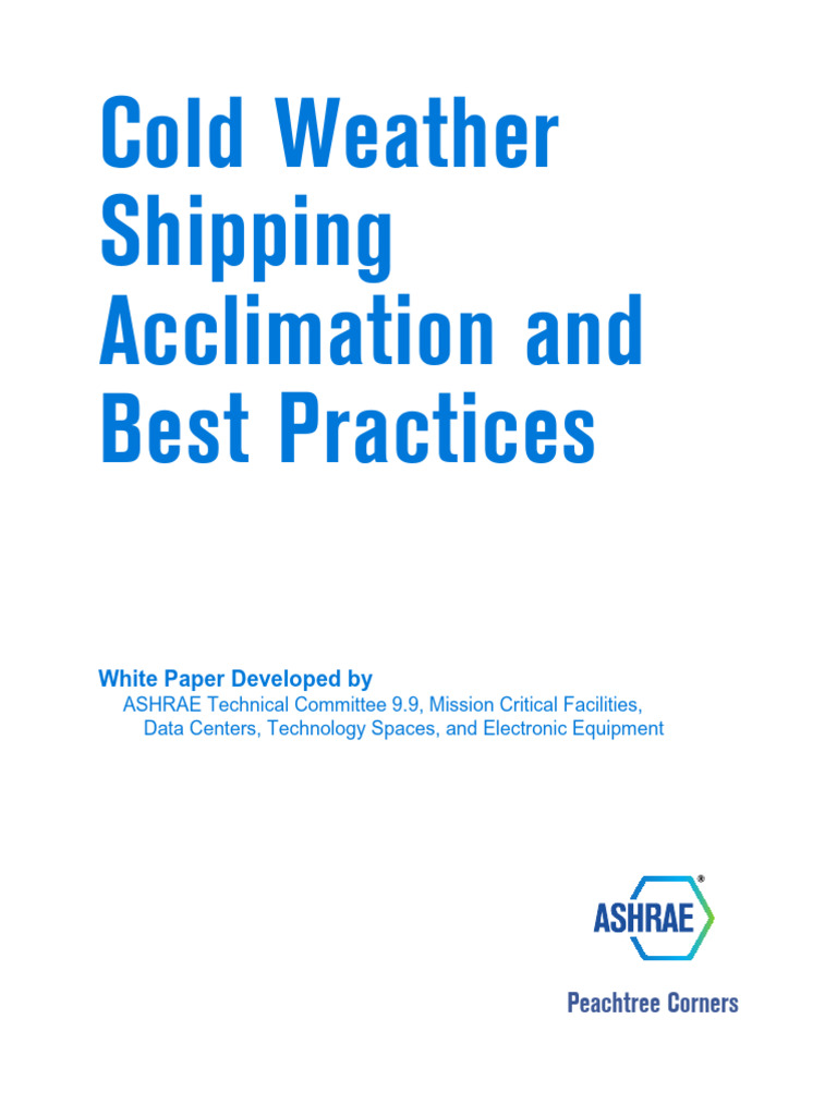 ASHRAE Cold-Weather-Shipping-Acclimation-And-Best-Practices | PDF ...