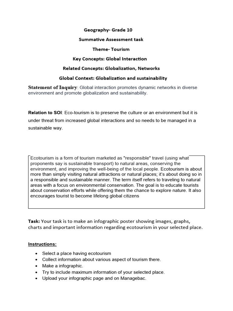 10 Geo - Crit. C-Tourism | PDF | Tourism | Sustainability 10 Geo - Crit. C-Tourism | PDF | Tourism | Sustainability