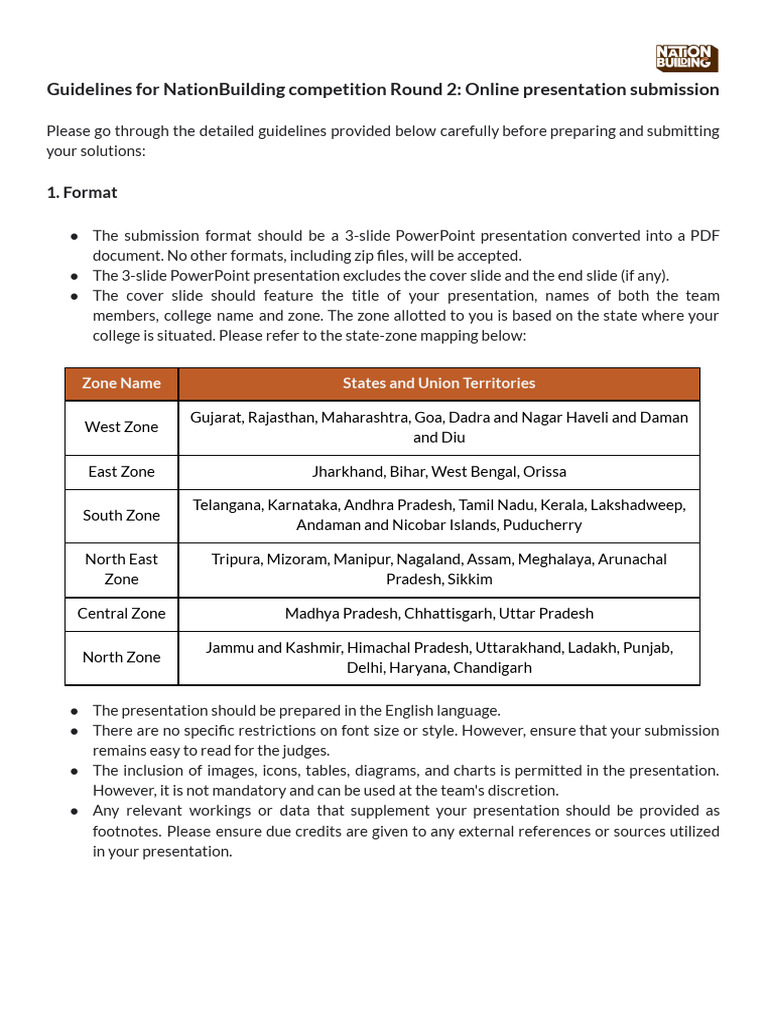 NationBuilding Competition Round 2 Guidelines | PDF