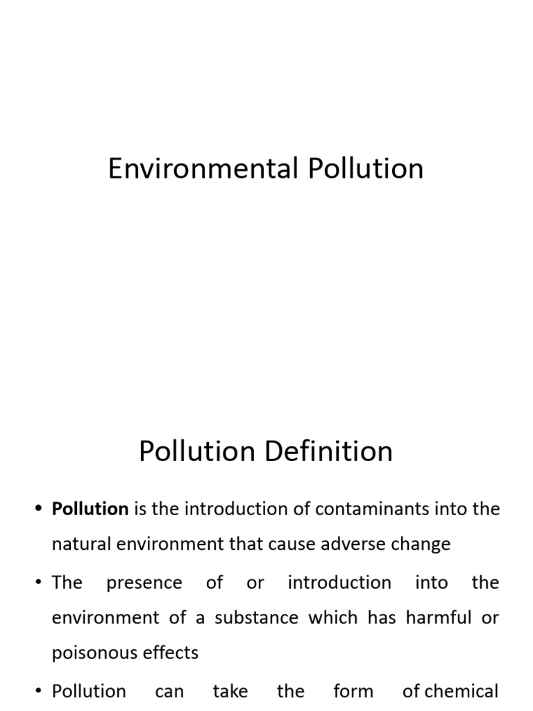 Environmental Pollution | PDF | Sewage Treatment | Waste