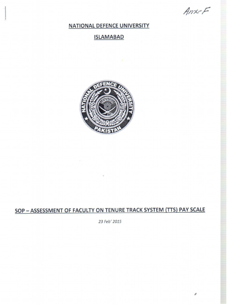 6.SOP Assessment of Faculty On Tenure Track System (TTS) Pay SC | PDF